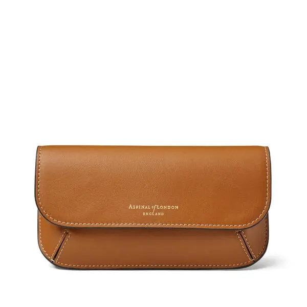 ASPINAL OF LONDON Ella Sunglasses Case In Smooth Leather - Tan