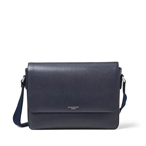 ASPINAL OF LONDON Slim Postman Messenger Bag - Navy