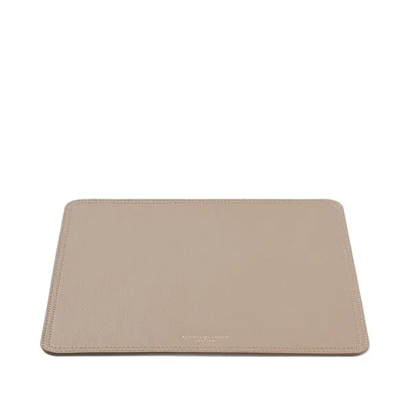 ASPINAL OF LONDON Travel Mouse Pad In Soft Saffiano - Neutral
