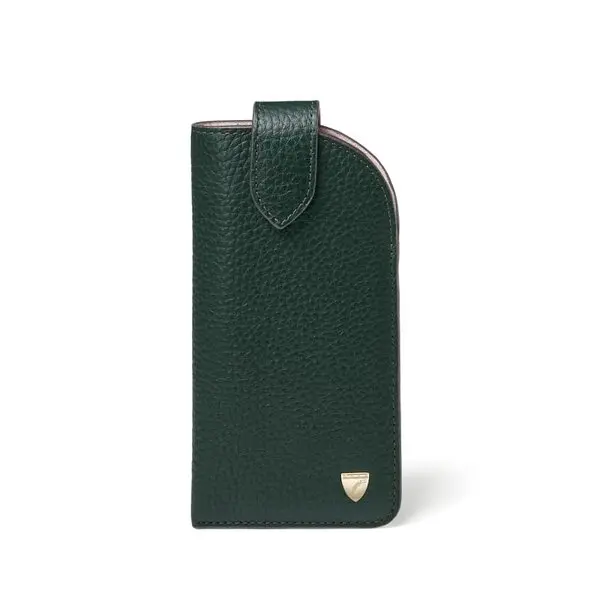 ASPINAL OF LONDON Glasses Case With Tab - Green