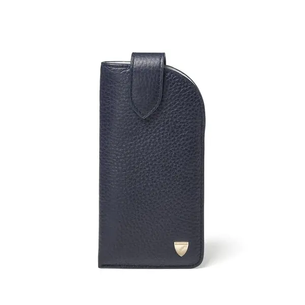 ASPINAL OF LONDON Glasses Case With Tab - Navy