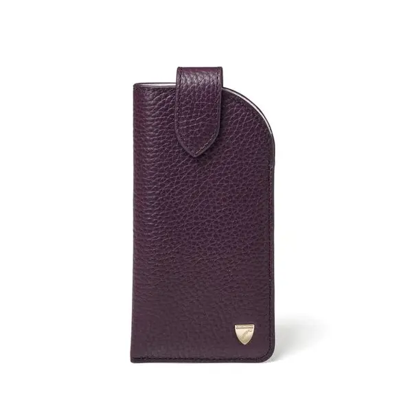 ASPINAL OF LONDON Glasses Case With Tab - Purple