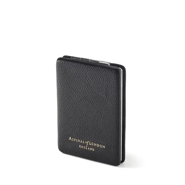 ASPINAL OF LONDON Purse Mirror In Soft Saffiano - Black