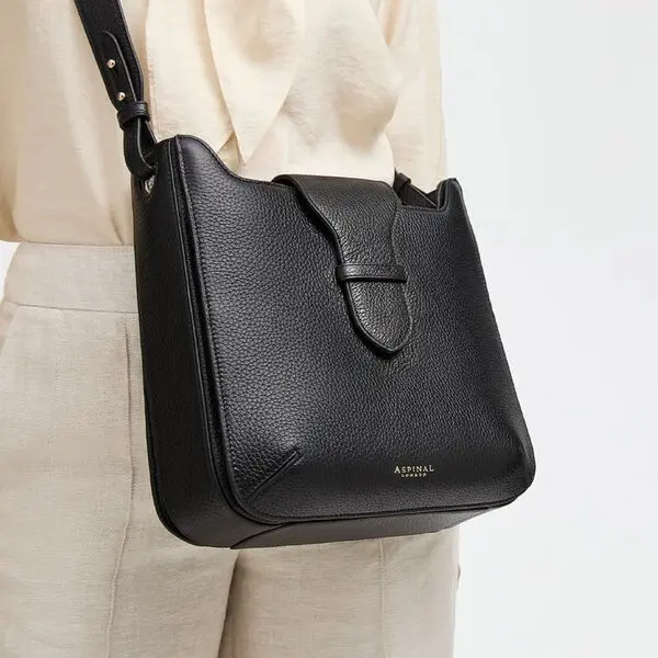 ASPINAL OF LONDON Ella Hobo Bag - Black