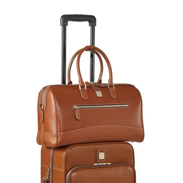 ASPINAL OF LONDON Connaught Flight Work Bag In Saffiano - Tan