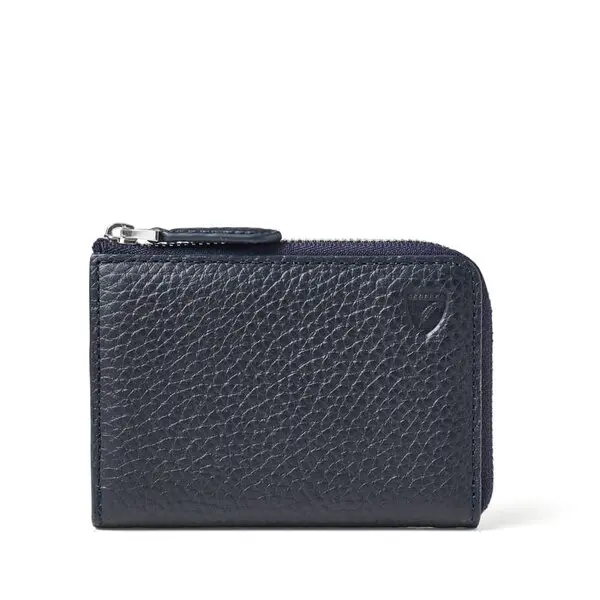 ASPINAL OF LONDON Key Holder Wallet In Pebble - Navy
