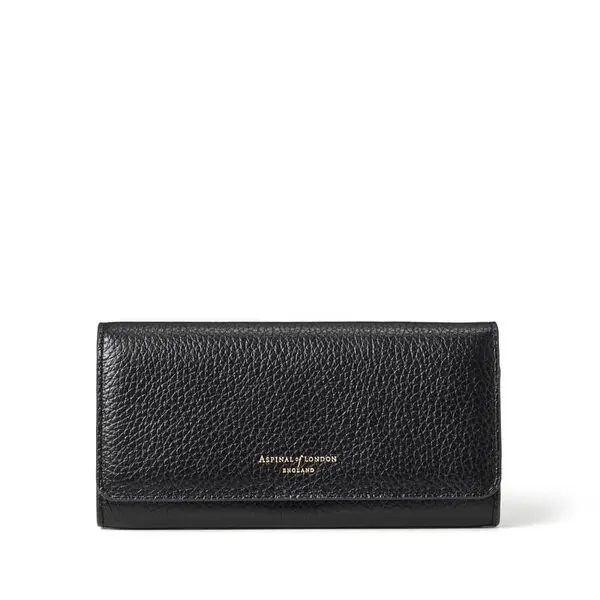 ASPINAL OF LONDON Essential Wallet In Pebble - Black