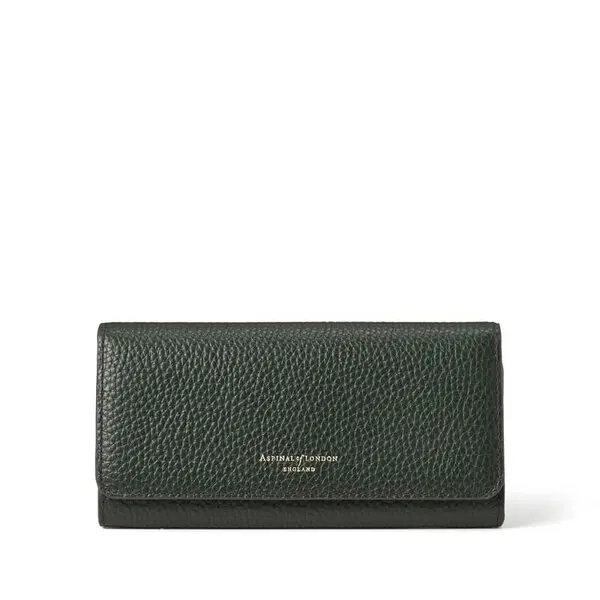 ASPINAL OF LONDON Essential Wallet In Pebble - Green