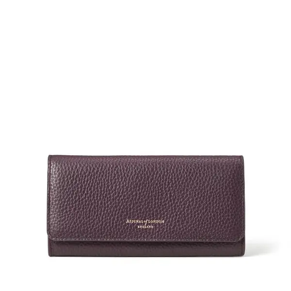 ASPINAL OF LONDON Essential Wallet In Pebble - Purple