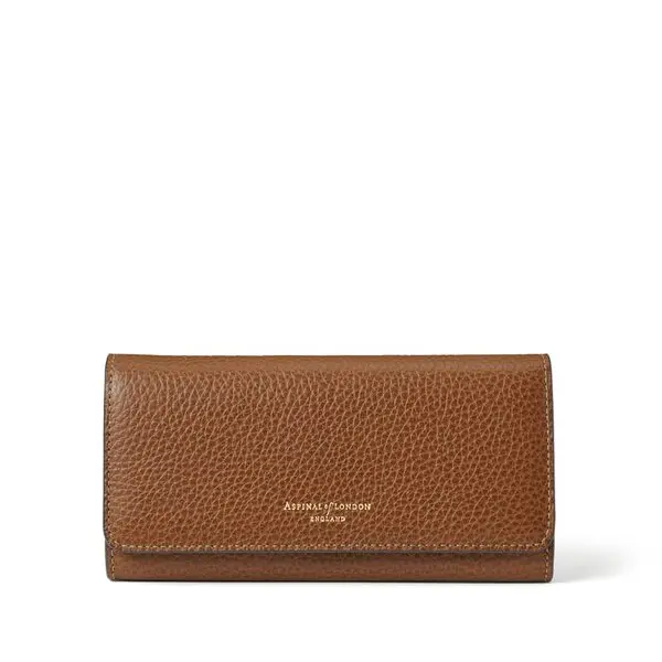 ASPINAL OF LONDON Essential Wallet In Pebble - Tan