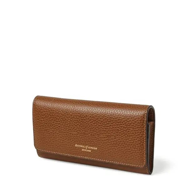 ASPINAL OF LONDON Essential Wallet In Pebble - Tan