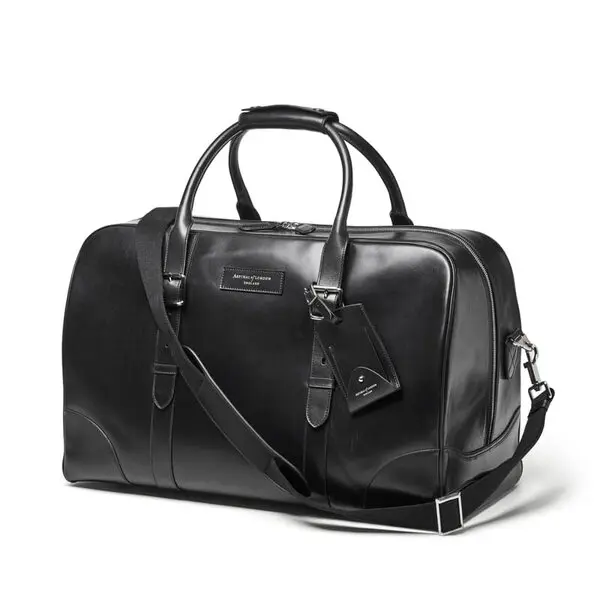 ASPINAL OF LONDON Harrison Large Weekender Travel Bag - Black