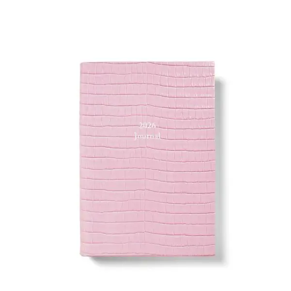 ASPINAL OF LONDON 2026 A5 Diary & Journal In Topaz Pebble - Pink/purple