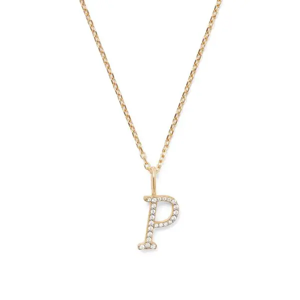 ASPINAL OF LONDON Diamond Initial R Necklace - Gold