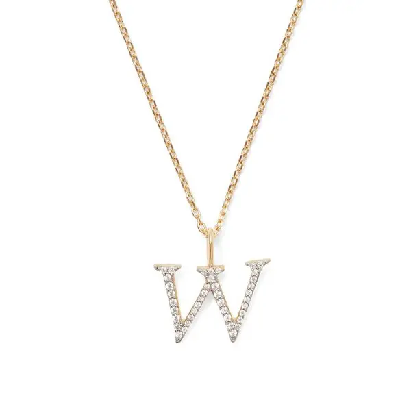 ASPINAL OF LONDON Diamond Initial R Necklace - Gold