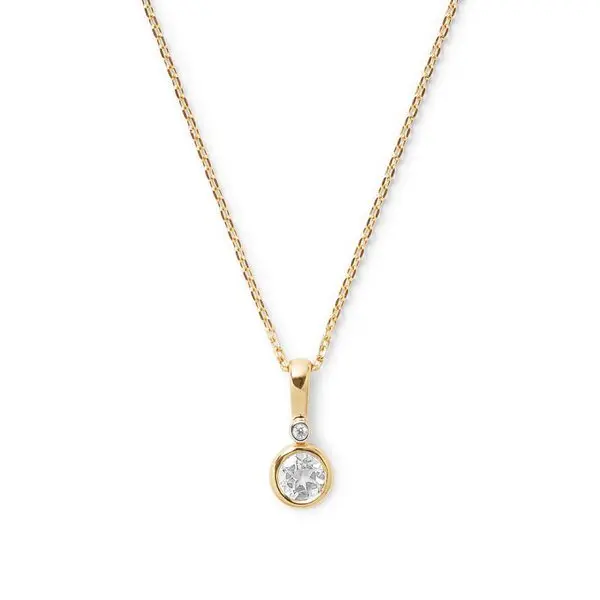 ASPINAL OF LONDON Diamond And Sapphire 14ct Gold Pendant Necklace - White