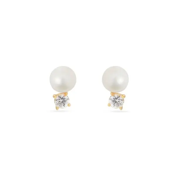 ASPINAL OF LONDON Toi Et Moi Stud Earrings - Ivory/white