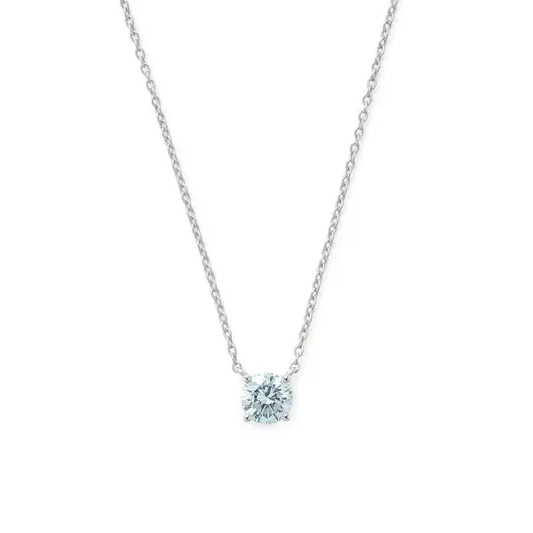 ASPINAL OF LONDON 14ct Floating Solitaire Diamond Necklace - Silver