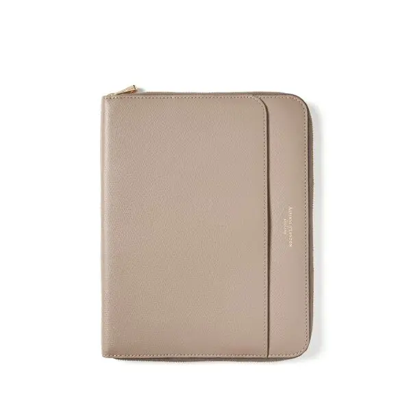 ASPINAL OF LONDON A5 Compact Organiser Padfolio In Pebble - Neutral