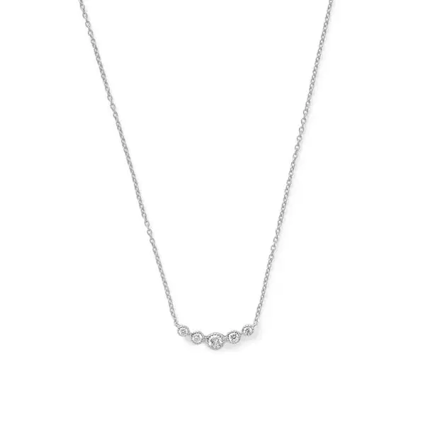 ASPINAL OF LONDON Graduating Diamond Necklace In 14ct - Silver