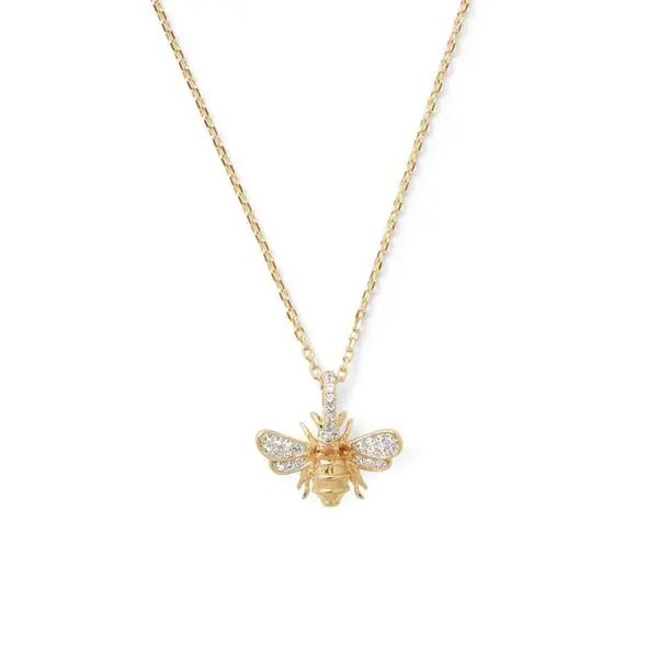 ASPINAL OF LONDON Diamond Bee 14ct Pendant Necklace - Gold
