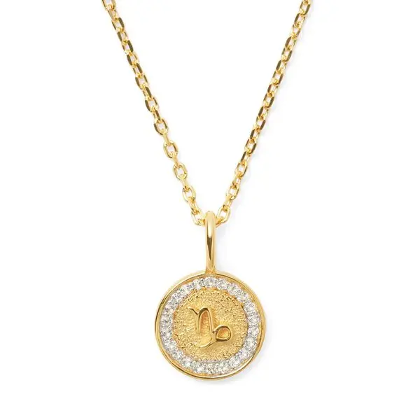ASPINAL OF LONDON Taurus Zodiac Pendant Necklace - Gold