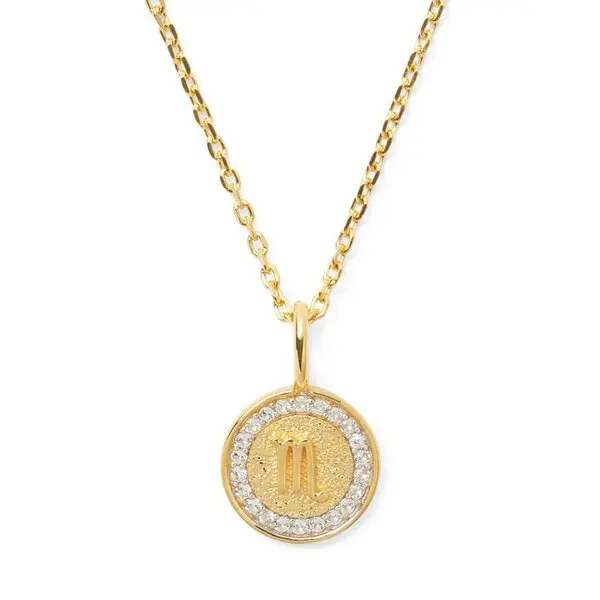 ASPINAL OF LONDON Taurus Zodiac Pendant Necklace - Gold