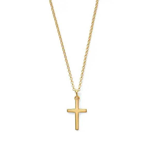 ASPINAL OF LONDON Cross Pendant Necklace In Sterling - Gold