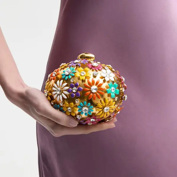 ASPINAL OF LONDON Embellished Floral Egg Clutch