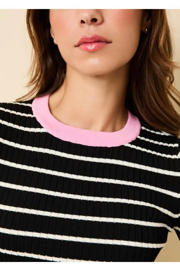 Solid & Striped Dora Ribbed Knit Top - Stripe