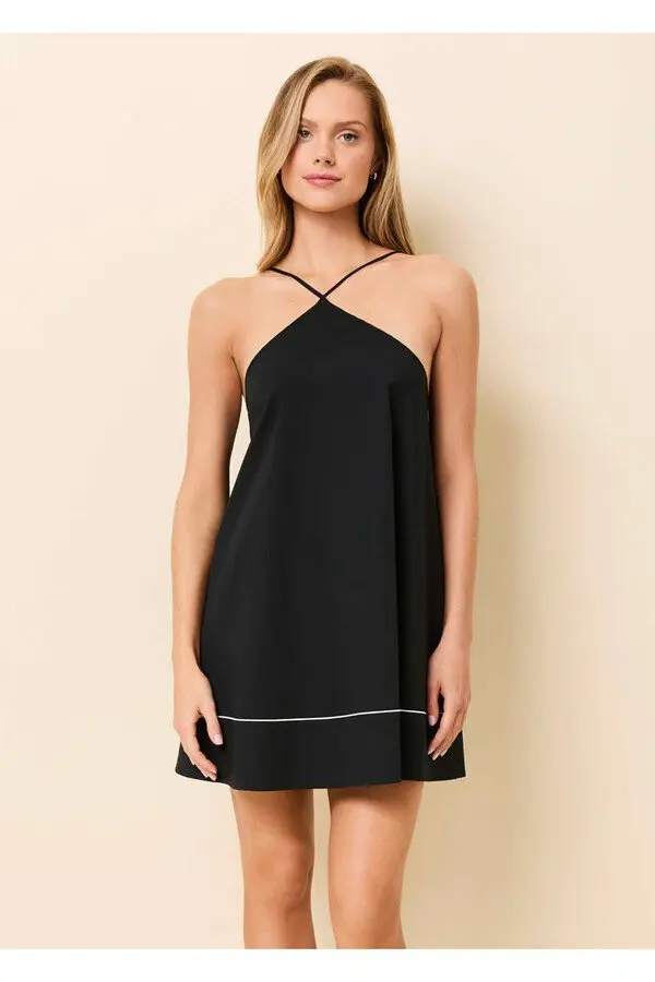 Solid & Striped Grace Mini Dress Poplin - Black
