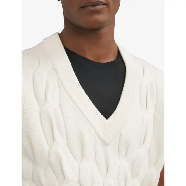 REISS V-neck Knitted Vest