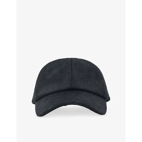 REISS Wool-blend Cap With Brand Embroidery - Navy