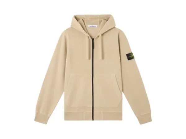 Stone Island 6100061 Organic Cotton Fleece Hoodie - Desert