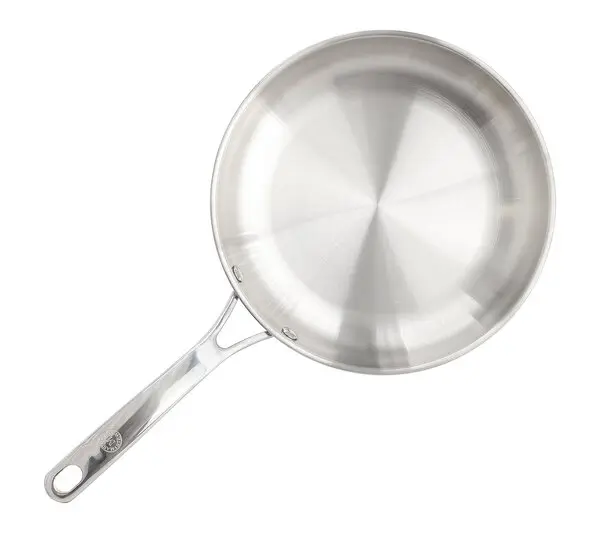 MARTHA STEWART Castelle 10in Stainless Steel Fr Ying Pan - Silver