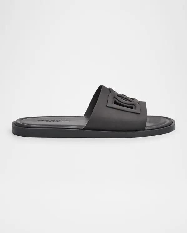 Dolce & Gabbana Rubber Pool Slides - Black