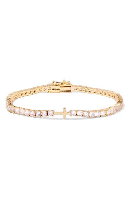 BROOK & YORK Coco Cross Tennis Bracelet - Gold