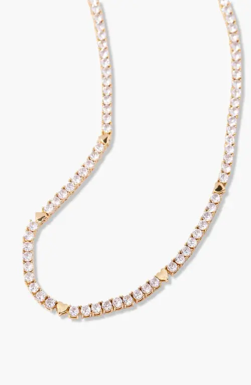 BROOK & YORK Coco Heart Tennis Necklace