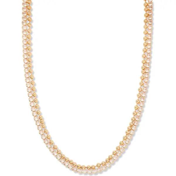 BROOK & YORK Elodie Layered Tennis Necklace - Gold