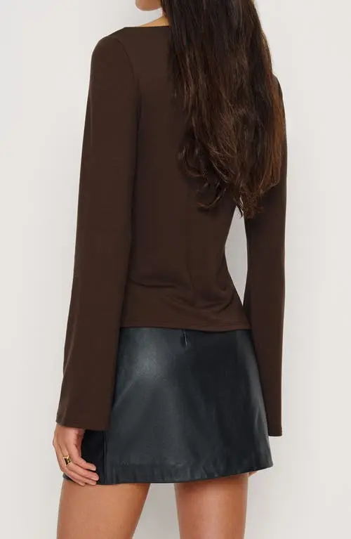 REFORMATION Nicola Knit Top - Mole