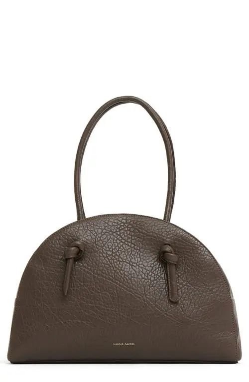 MANSUR GAVRIEL Fortuna Leather Bowling Bag - Ebony