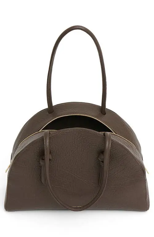 MANSUR GAVRIEL Fortuna Leather Bowling Bag - Ebony