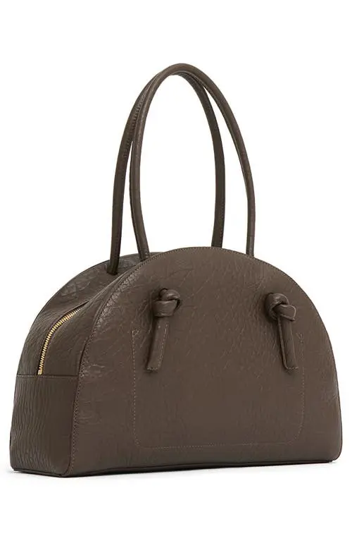 MANSUR GAVRIEL Fortuna Leather Bowling Bag - Ebony