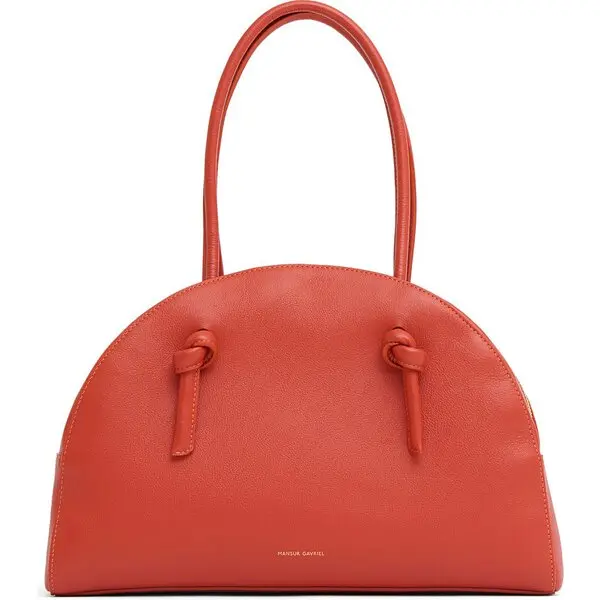 MANSUR GAVRIEL Fortuna Leather Bowling Bag - Pomodoro