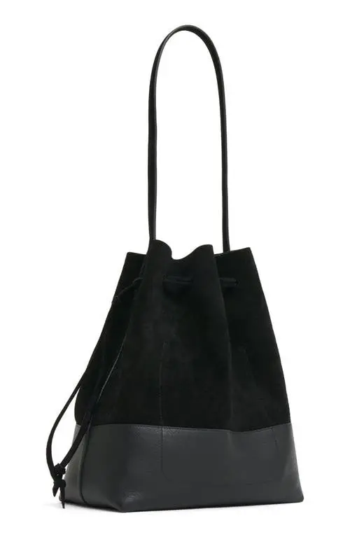 MANSUR GAVRIEL Drawstring Bucket Bag - Black/black