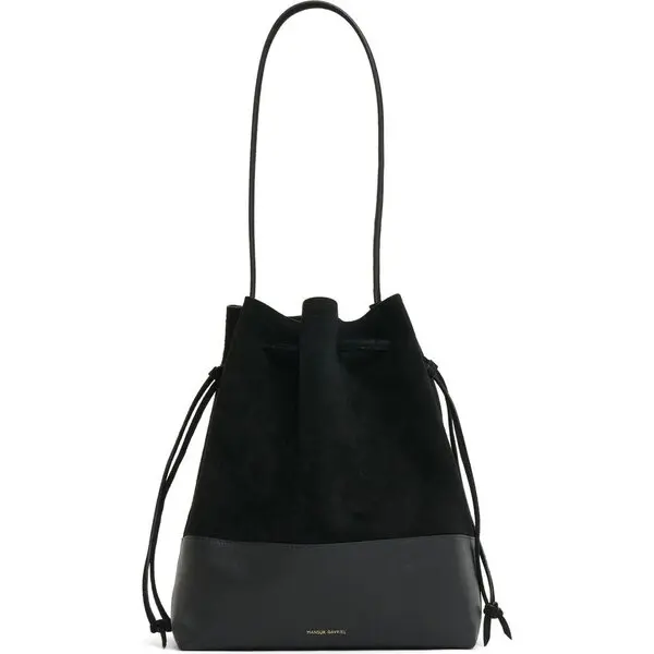MANSUR GAVRIEL Drawstring Bucket Bag - Black/black