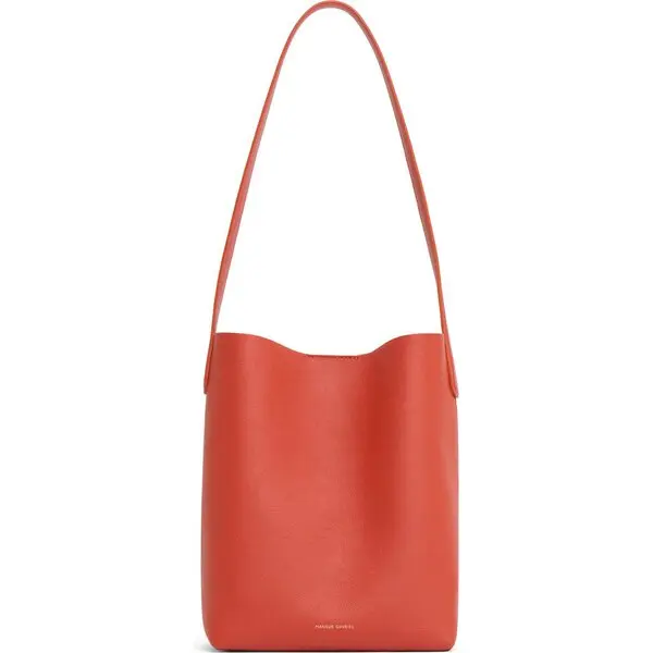MANSUR GAVRIEL Small Everyday Cabas Leather Tote - Pomodoro