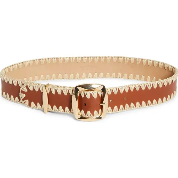Zimmermann Kaia Leather Belt - Tan