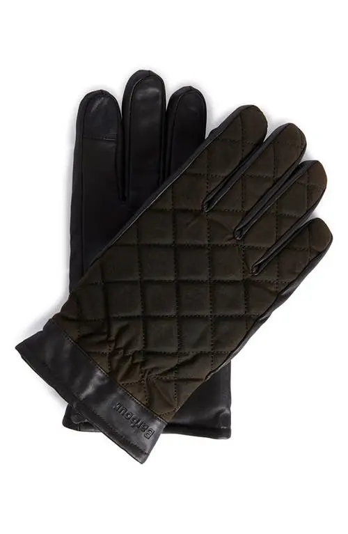 Barbour Dalegarth Gloves - Olive/brown