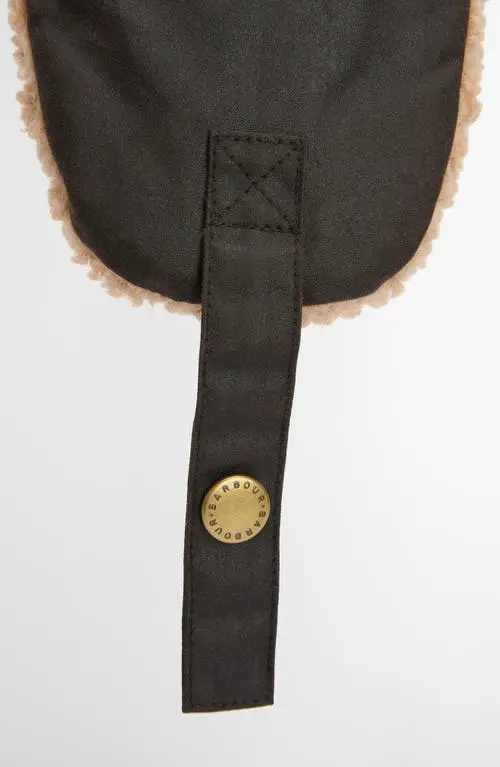 Barbour Morar Waxed Faux Shearling Trapper Hat